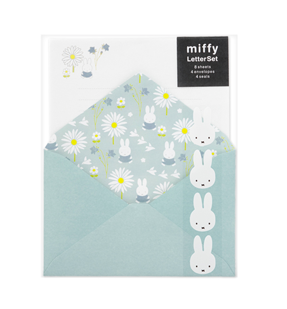 Miffy Letter Set [Miffy & Flowers-Blue]