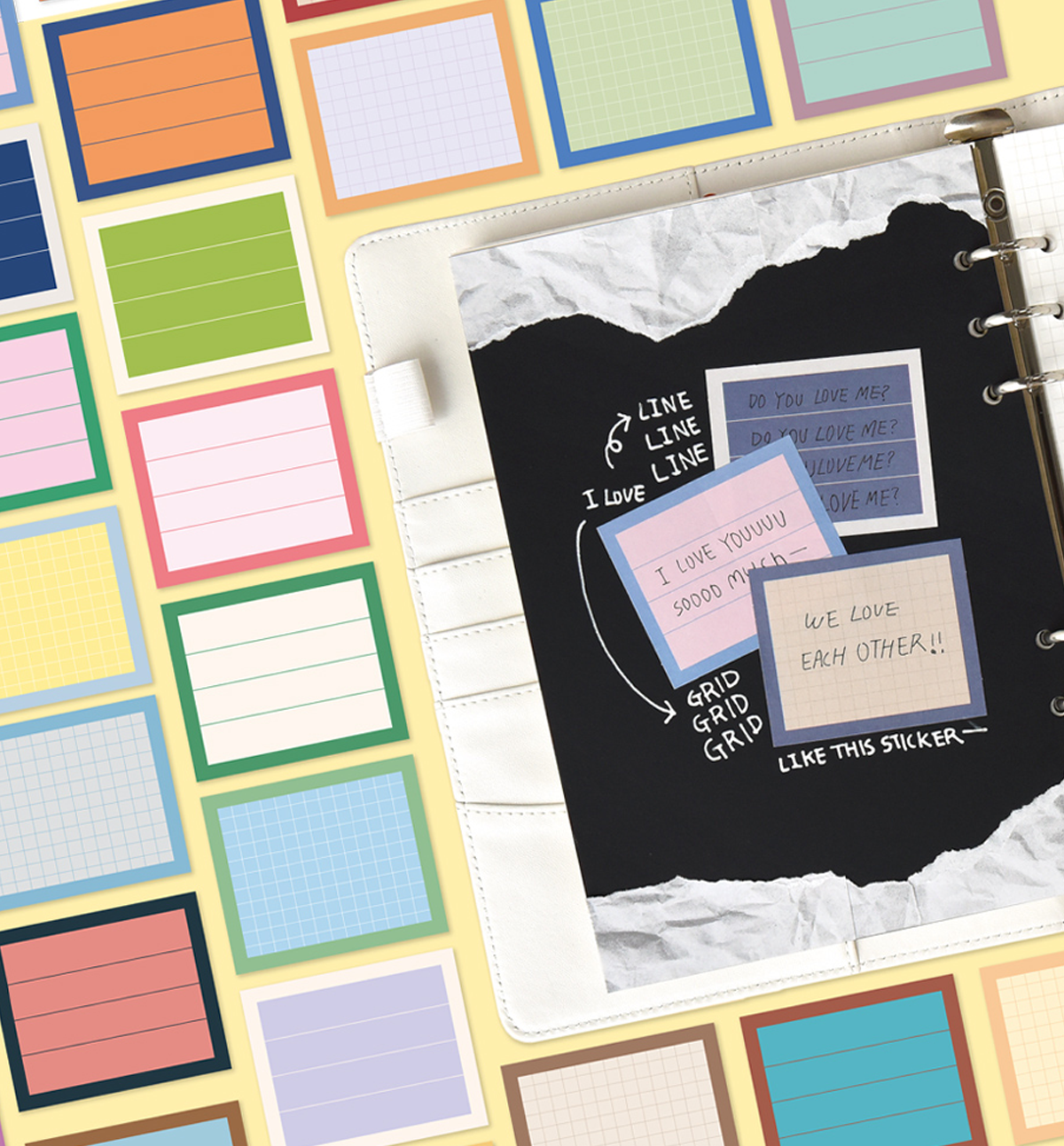 Line & Grid Sticker Pack [30 Stickers]