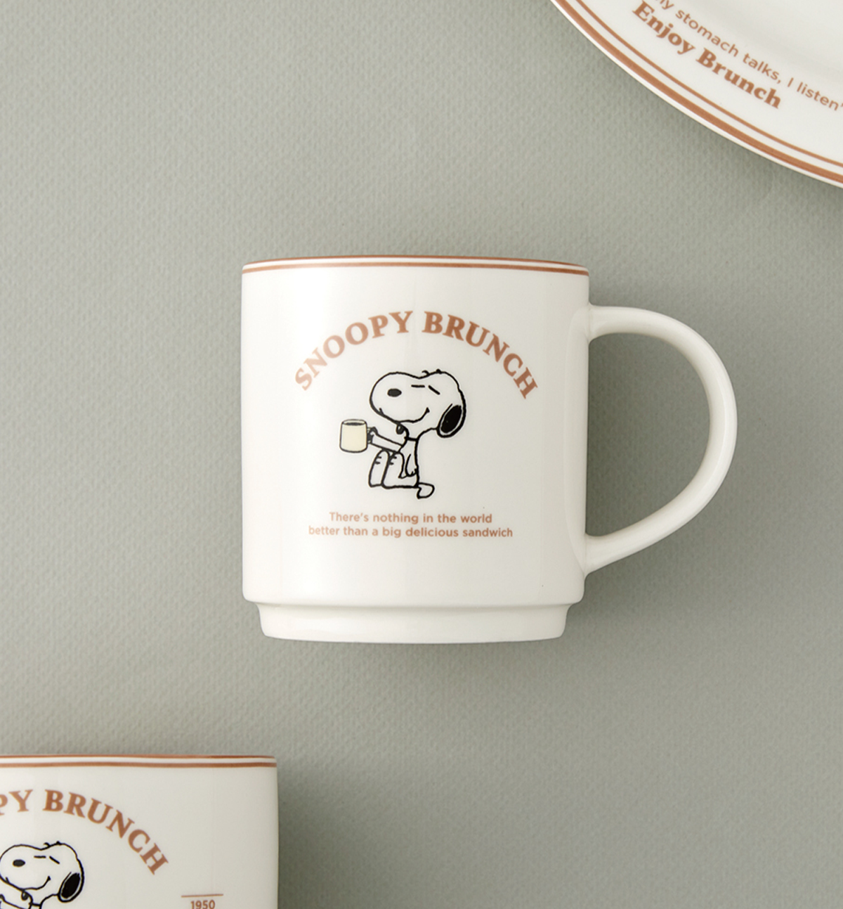 Peanuts Snoopy Mug Cup [Brown Line]