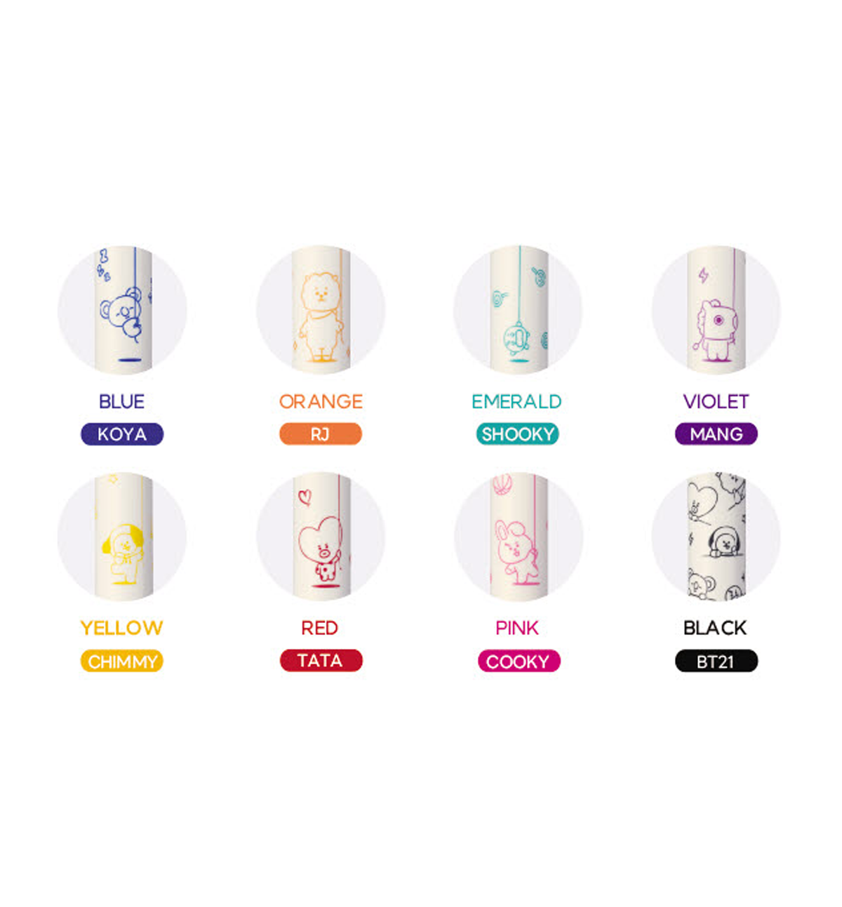 BT21 Uni-Ball Ballpoint Pen Set