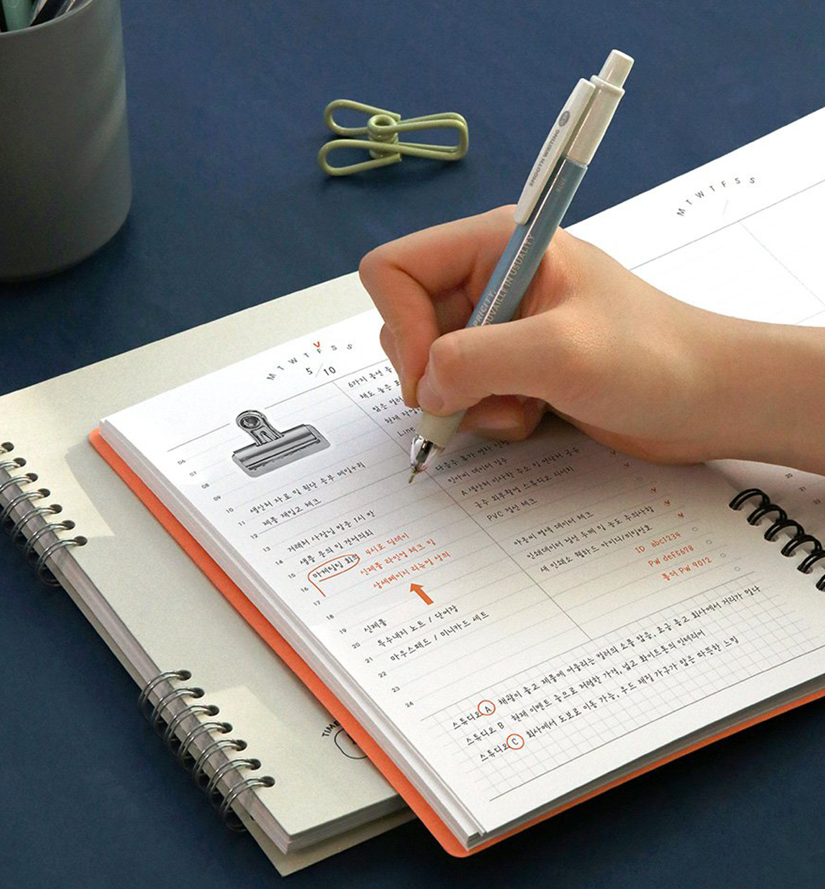 A5 Compact Daily Work Log Notebook [4 Colors]