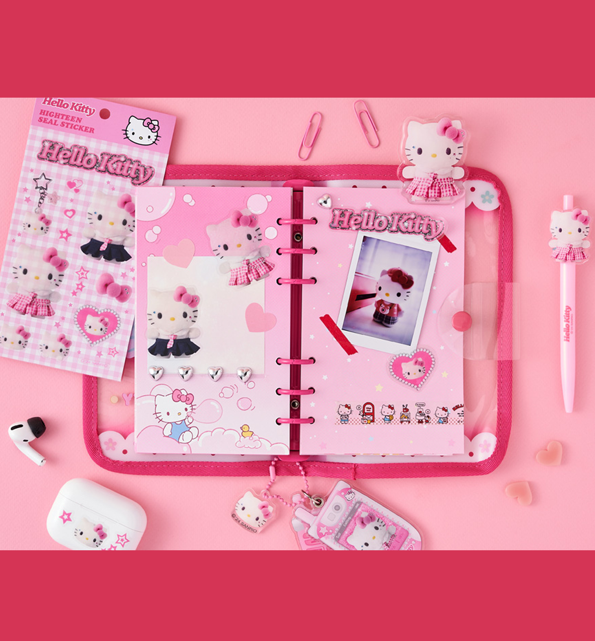 High Teen Hello Kitty Clear Seal Sticker