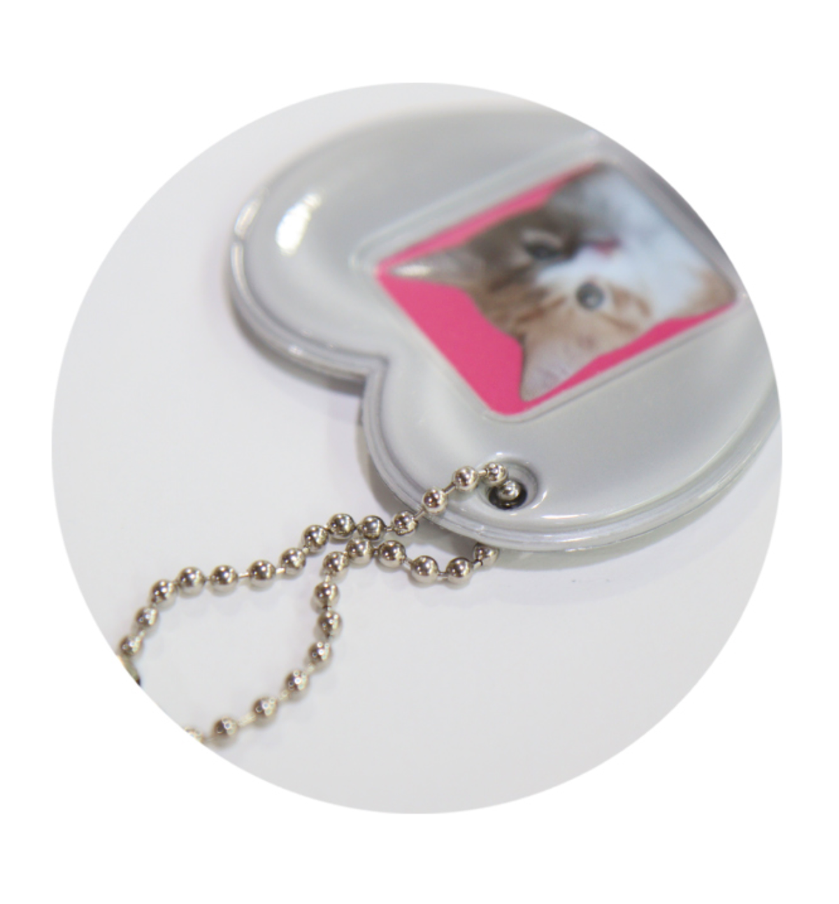 Photo Frame Key Holder [Silver Heart]