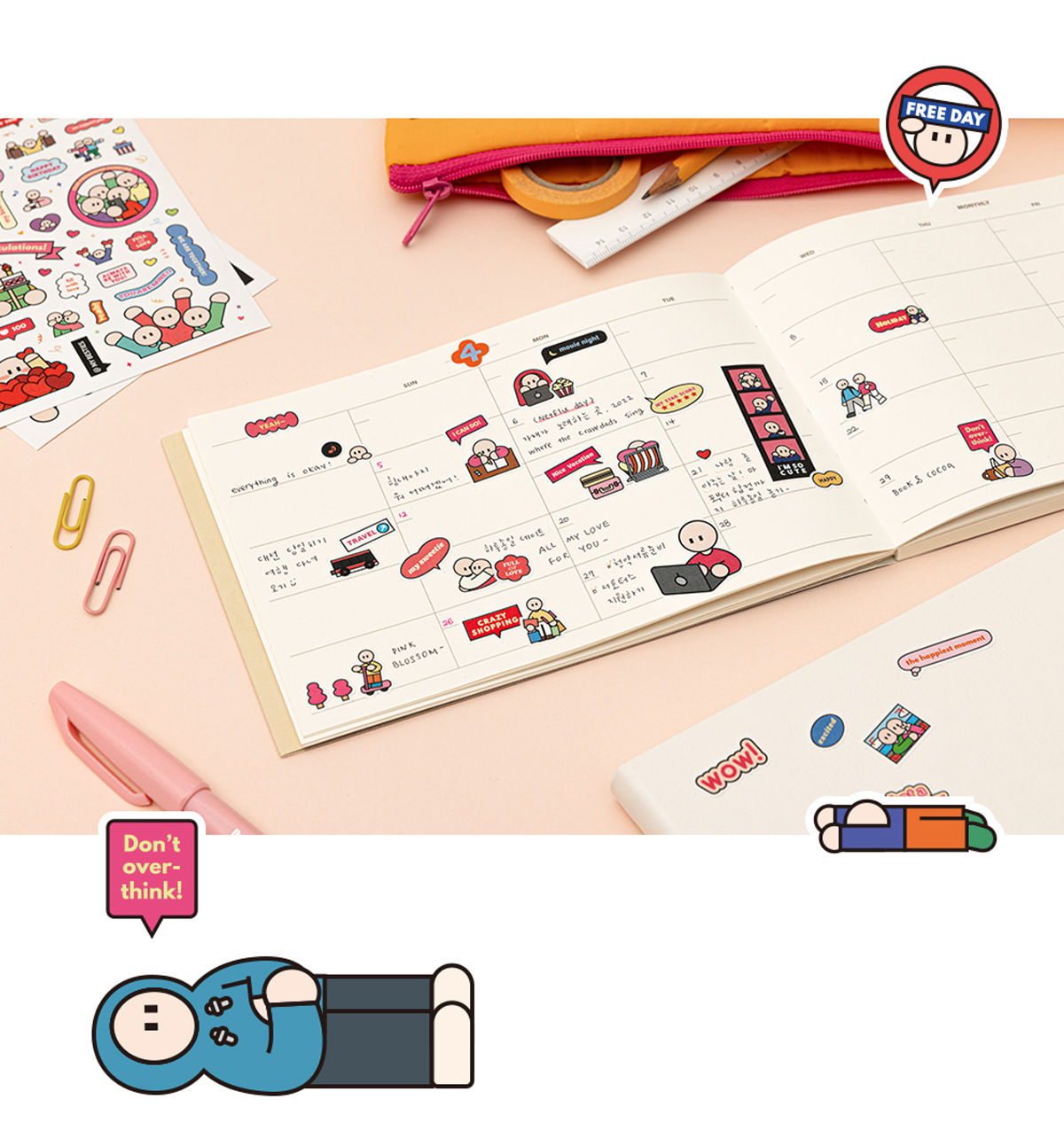 Simpler Daily Point Sticker Pack [6 Sheets]