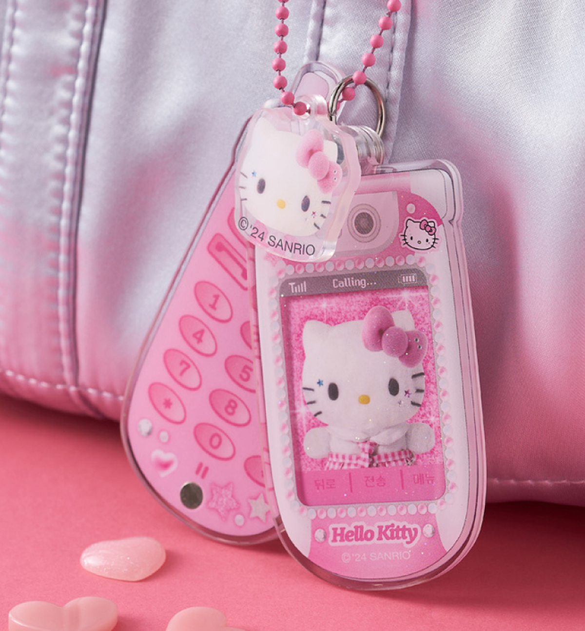 High Teen Hello Kitty Phone Photo Keyring Charm