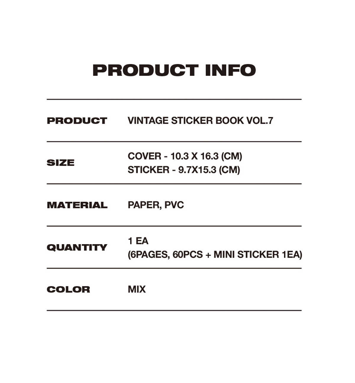 Vintage Sticker Book Vol. 7