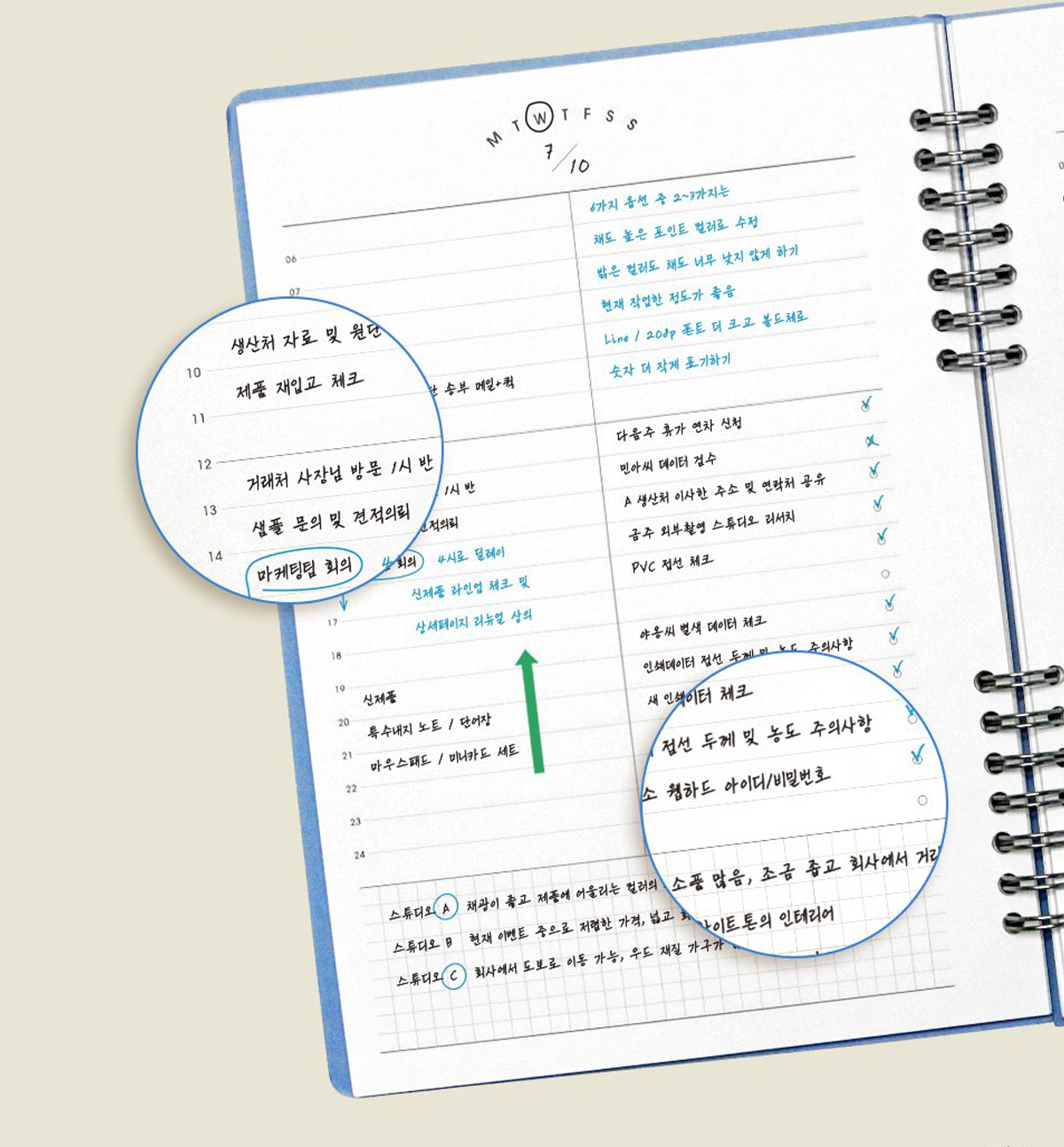 A5 Compact Daily Work Log Notebook [4 Colors]