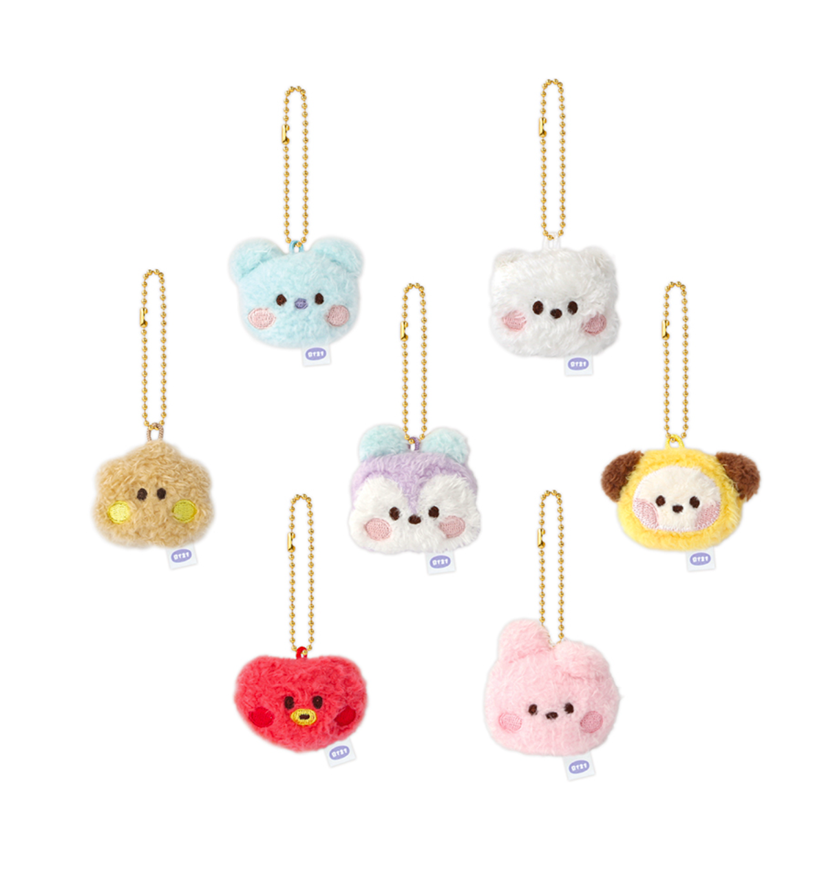 BT21 Minini Plush Face Keyring [RJ]