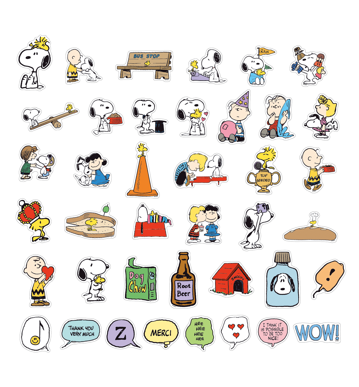 Snoopy & Friends Tin Case Sticker Pack [40 Stickers]