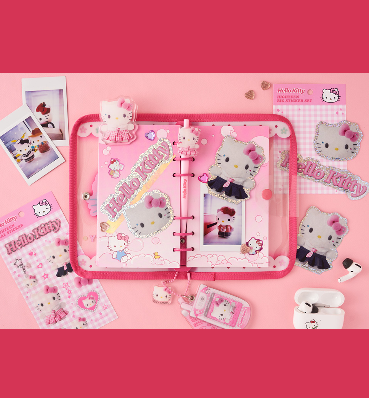 High Teen Hello Kitty Hologram Big Sticker Set