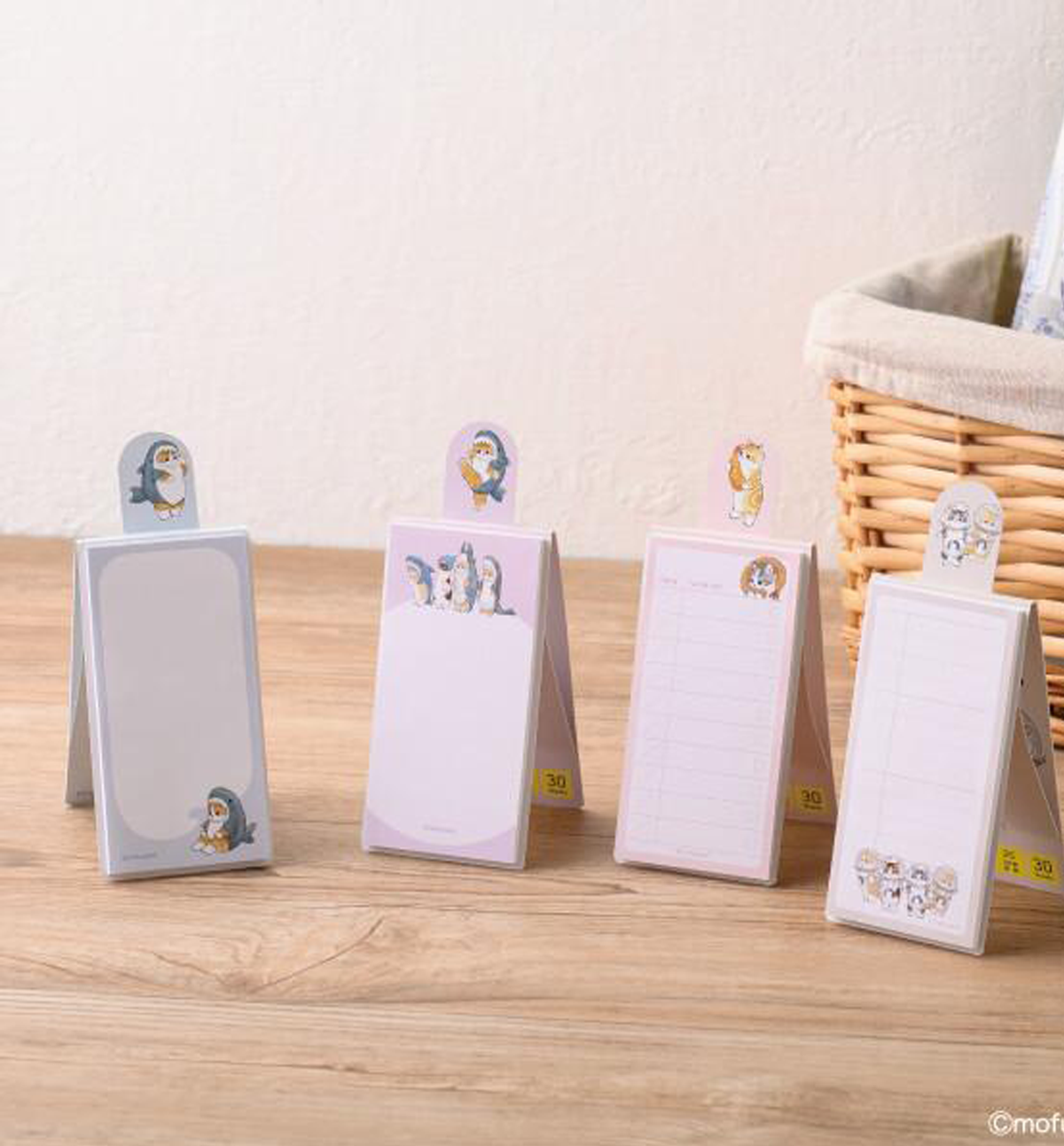 Mofusand Sticky Notes Stand [Cat / Shark Fighting]