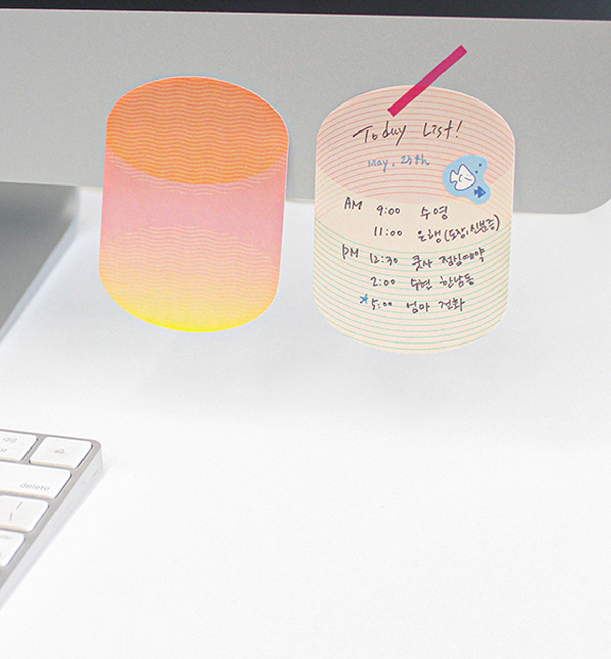 Cylinder Sticky Note