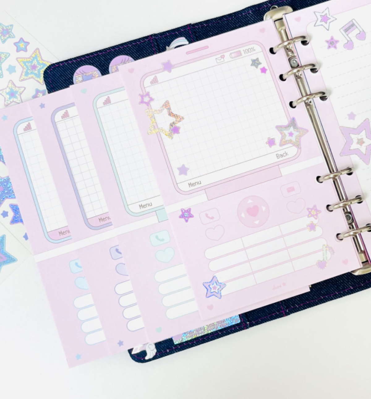 A6 Pink Memo Paper Refill