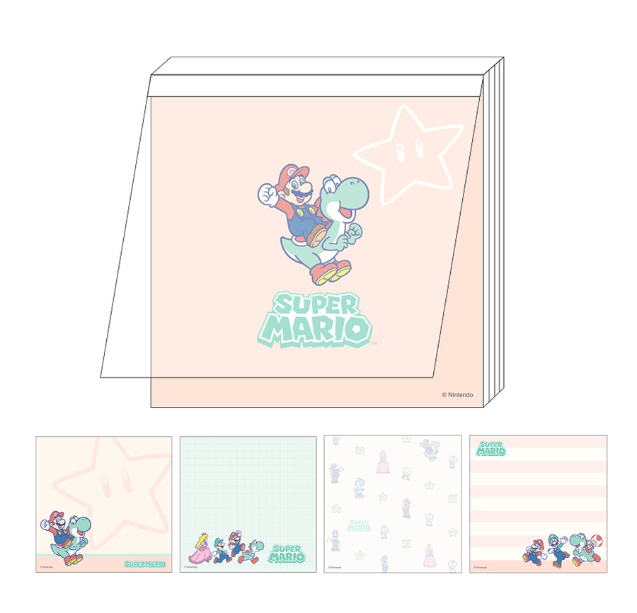 [JAPAN] Super Mario Square Memopad [Pink]