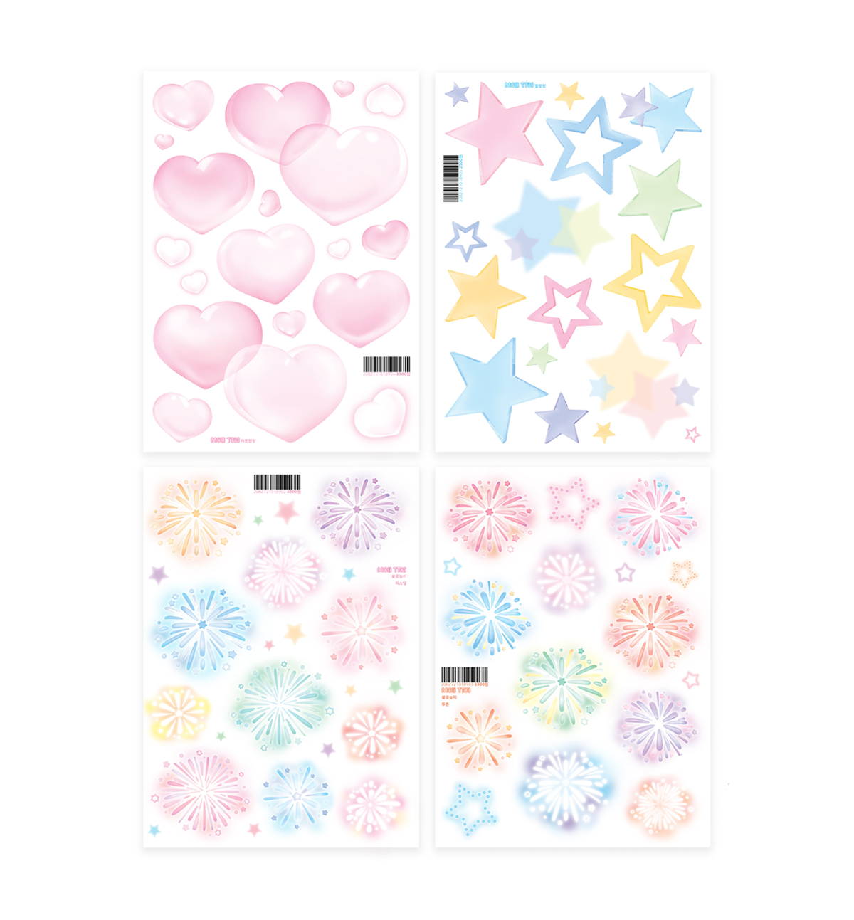 Transparent Fireworks Seal Sticker