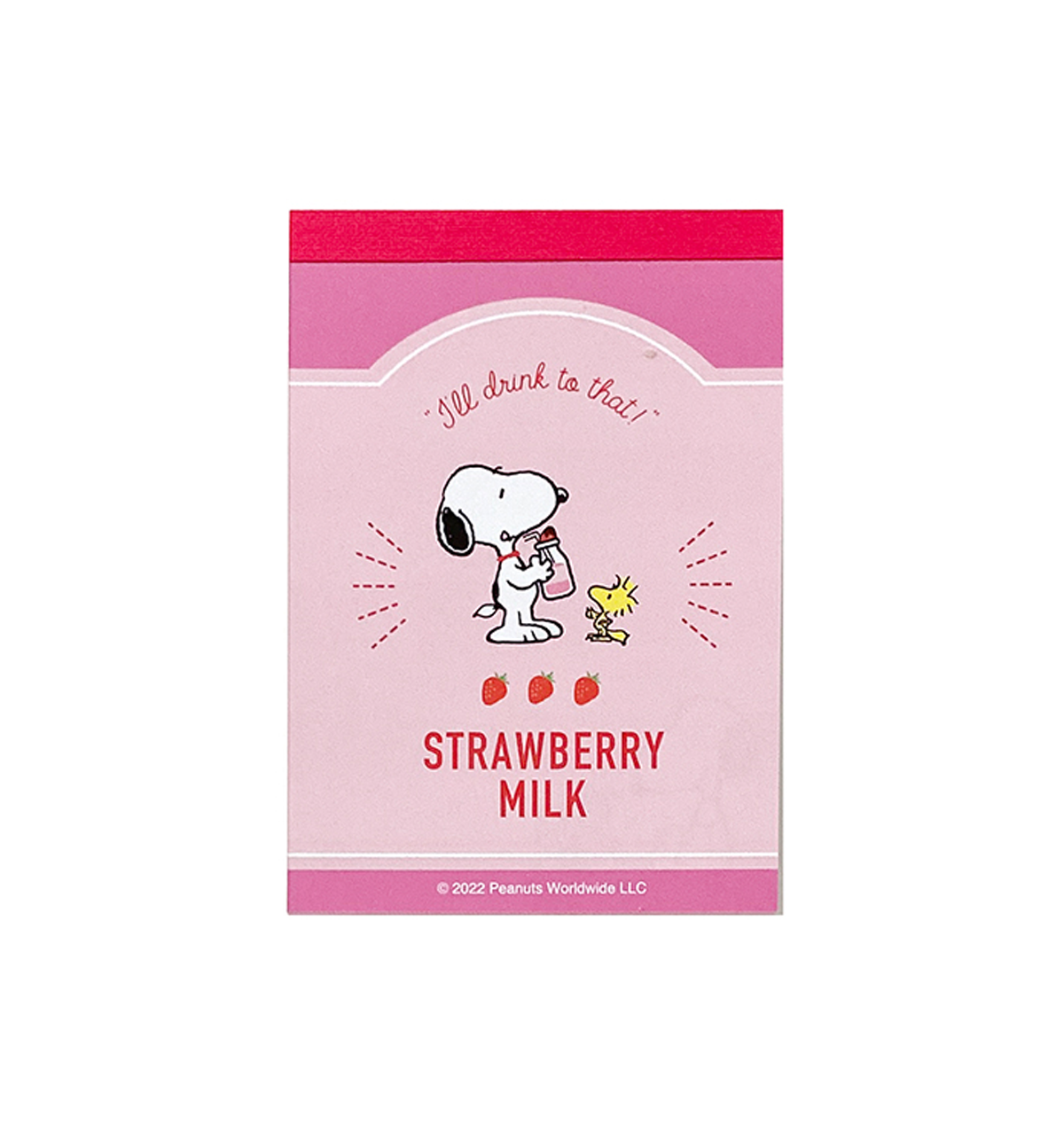 Peanuts Snoopy Mini Memopad [Strawberry Milk]