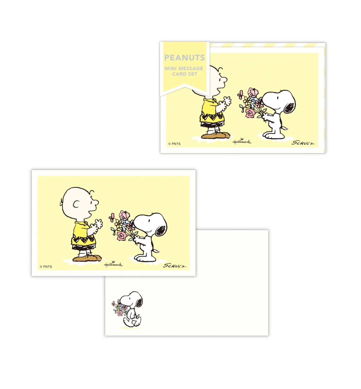 Peanuts Snoopy Be Yourself Mini Message Card Set [Yellow]