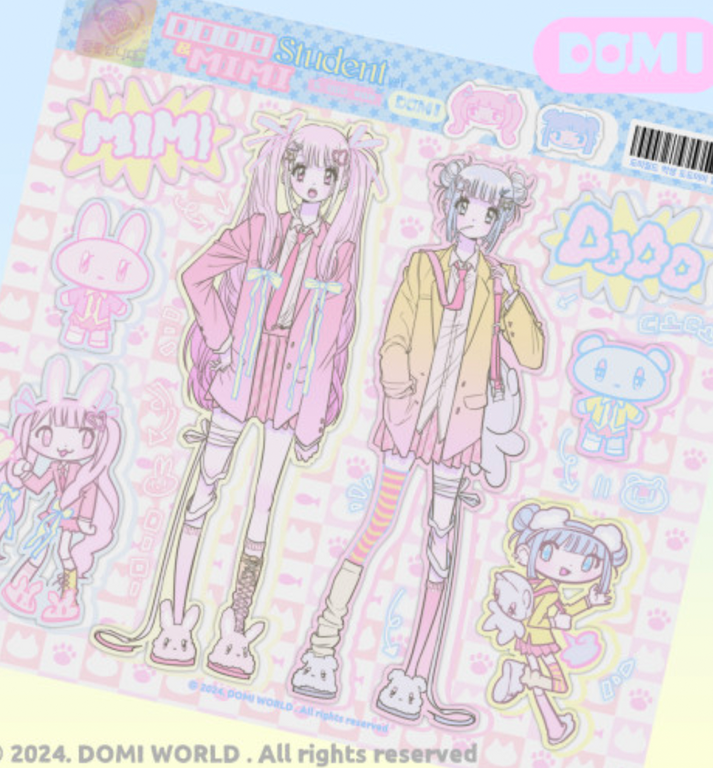 Domi World Dodo & Mimi Student Sticker