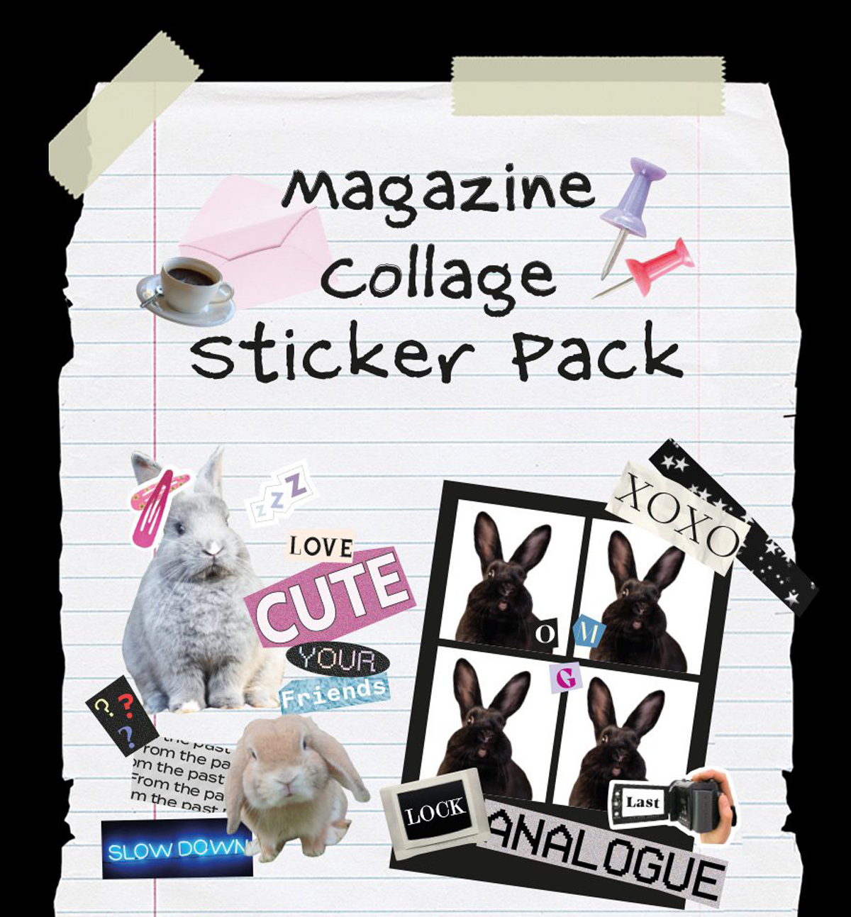 Magazine Collage Sticker Pack
