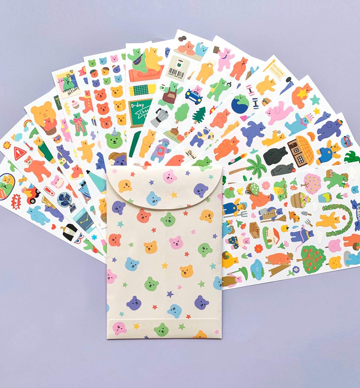 Jelly Bear Sticker Set [12 Sheets]