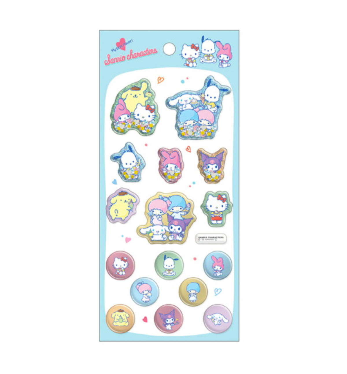 Sanrio Shake Shake Capsule Seal Sticker [Sanrio Characters]