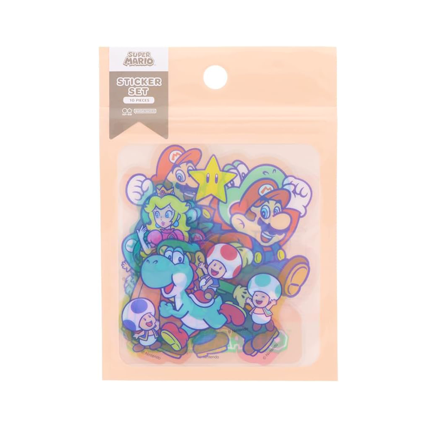 [JAPAN] Super Mario Vinyl Sticker Set [Pink]