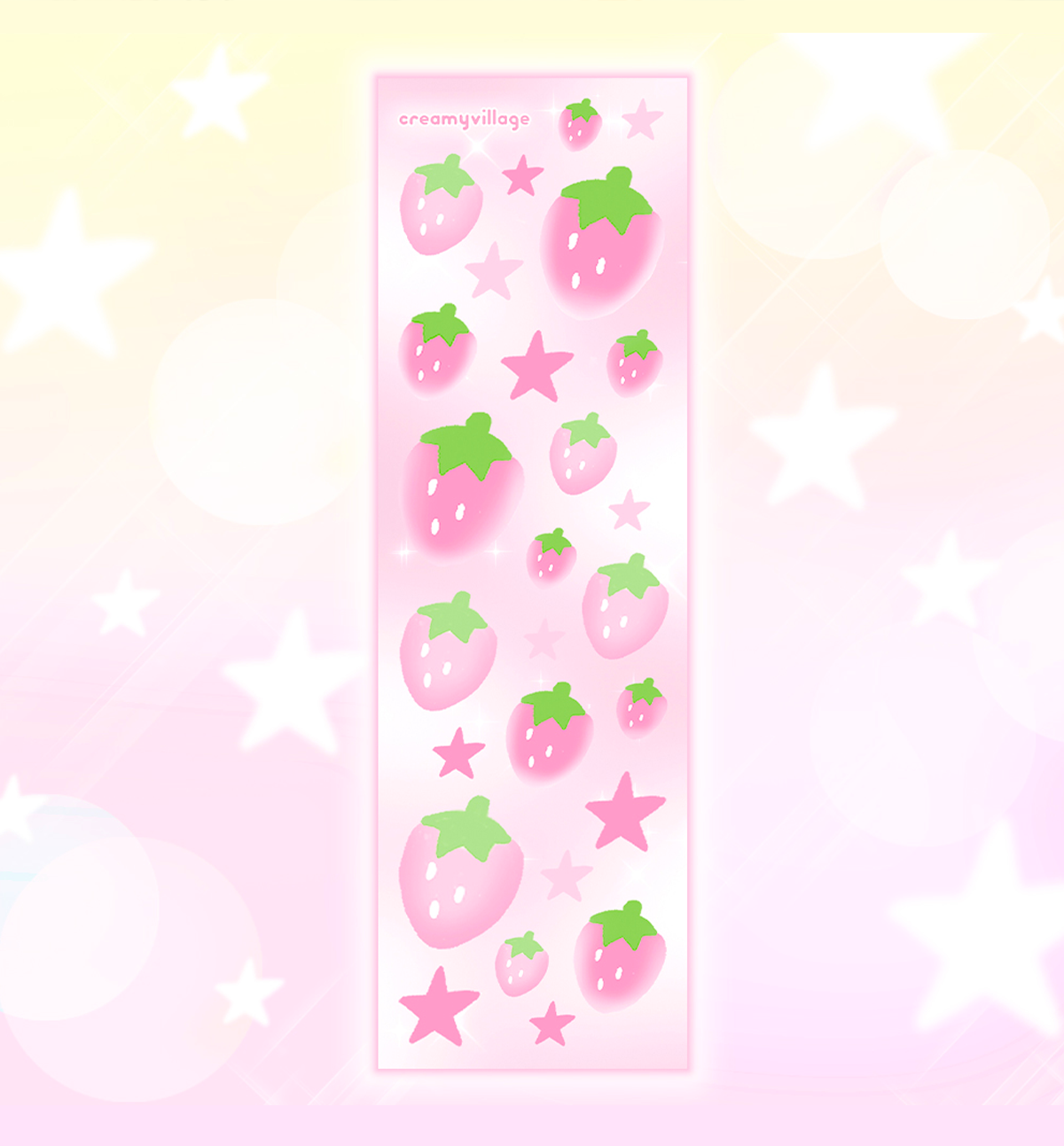 Strawberry Star Seal Sticker