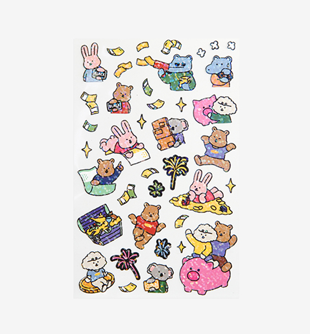 Rich My Buddy Line Hologram Sticker