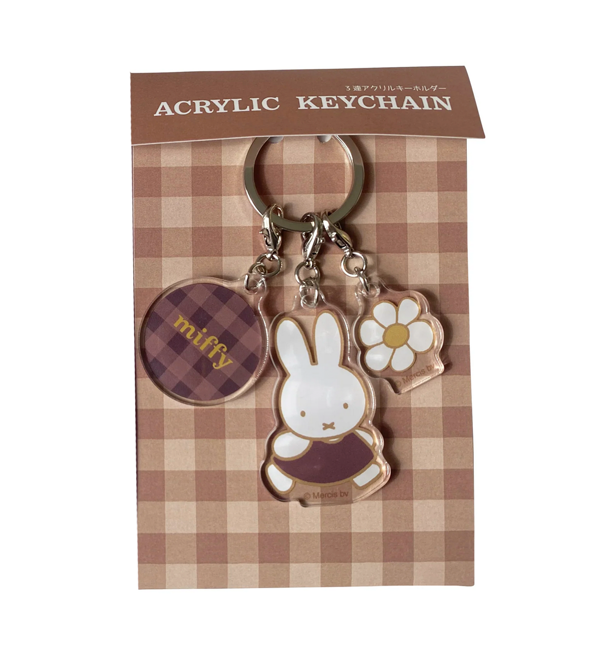 Miffy Acrylic Keyring [Chocolate Flower]