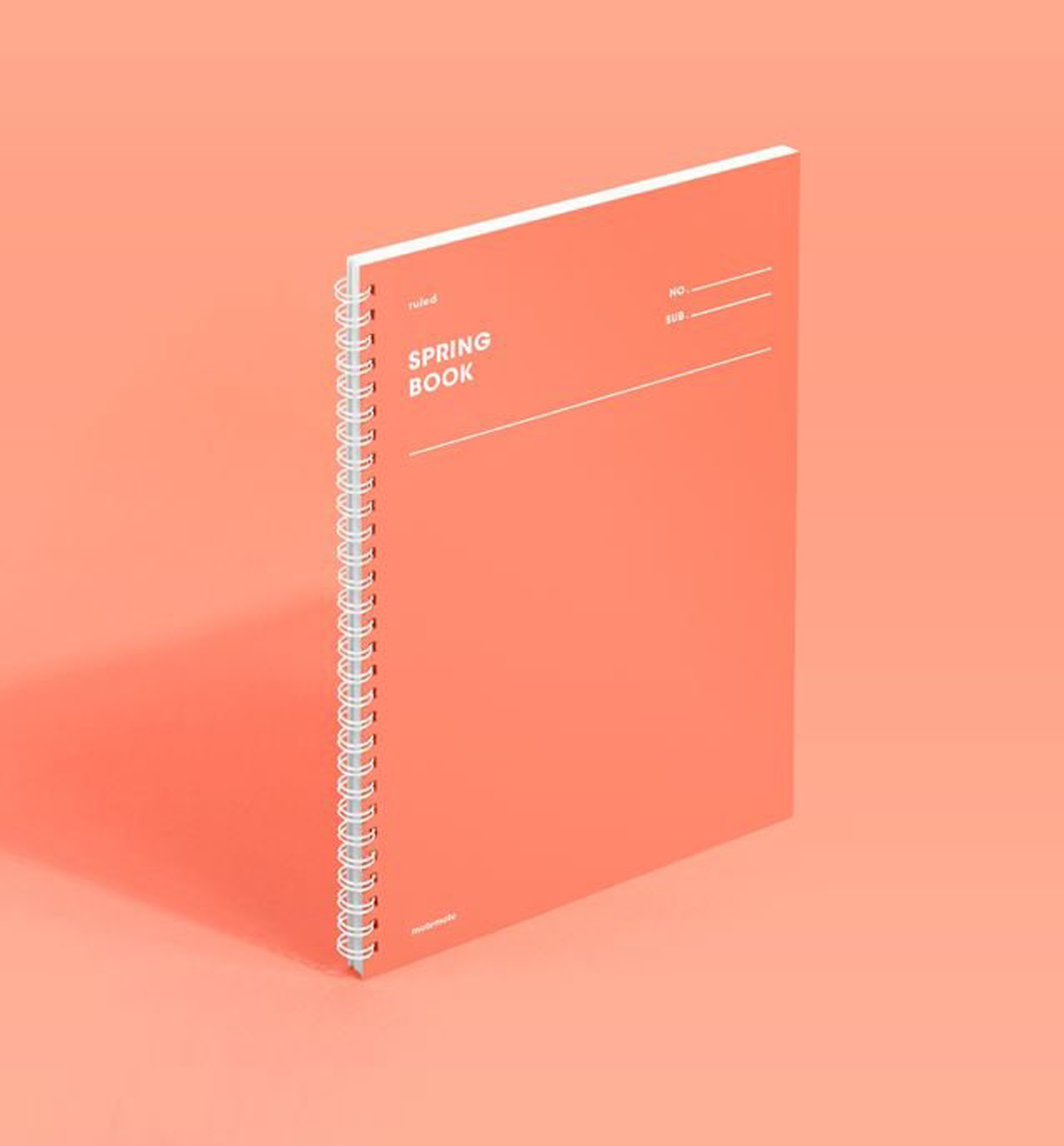 Spring Ruled Notebook [Coral]