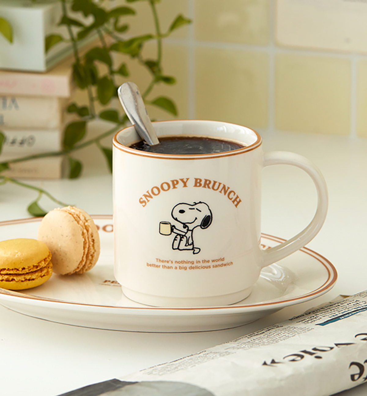 Peanuts Snoopy Mug Cup [Brown Line]