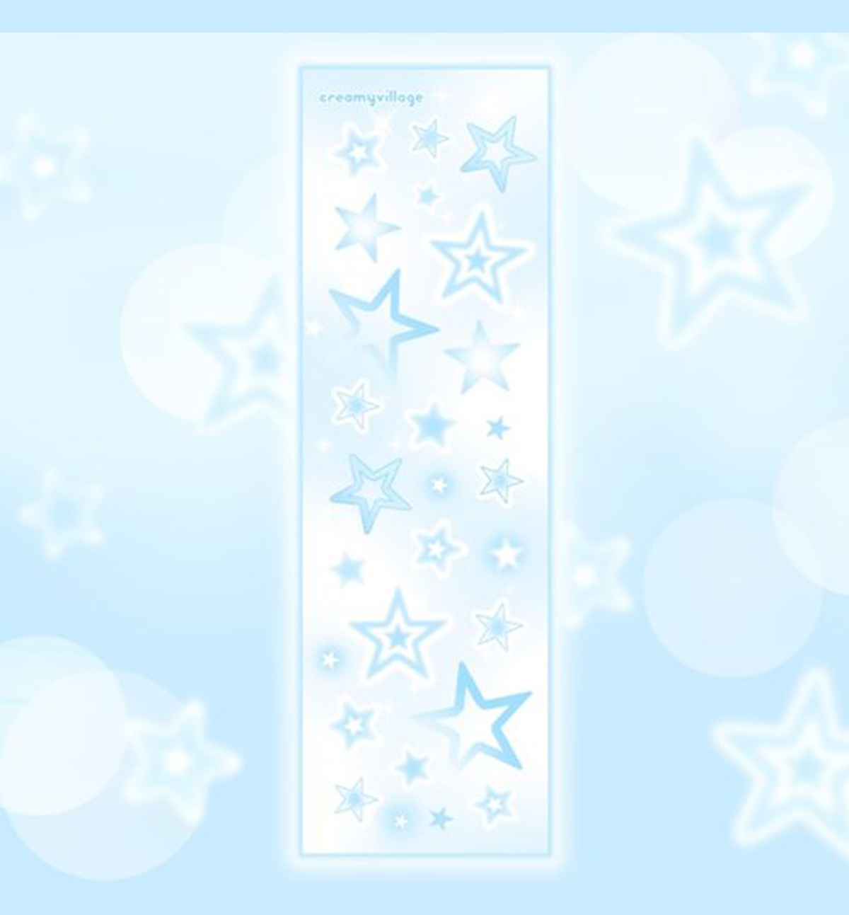 Shiny Kitsch Star Seal Sticker [Blue]