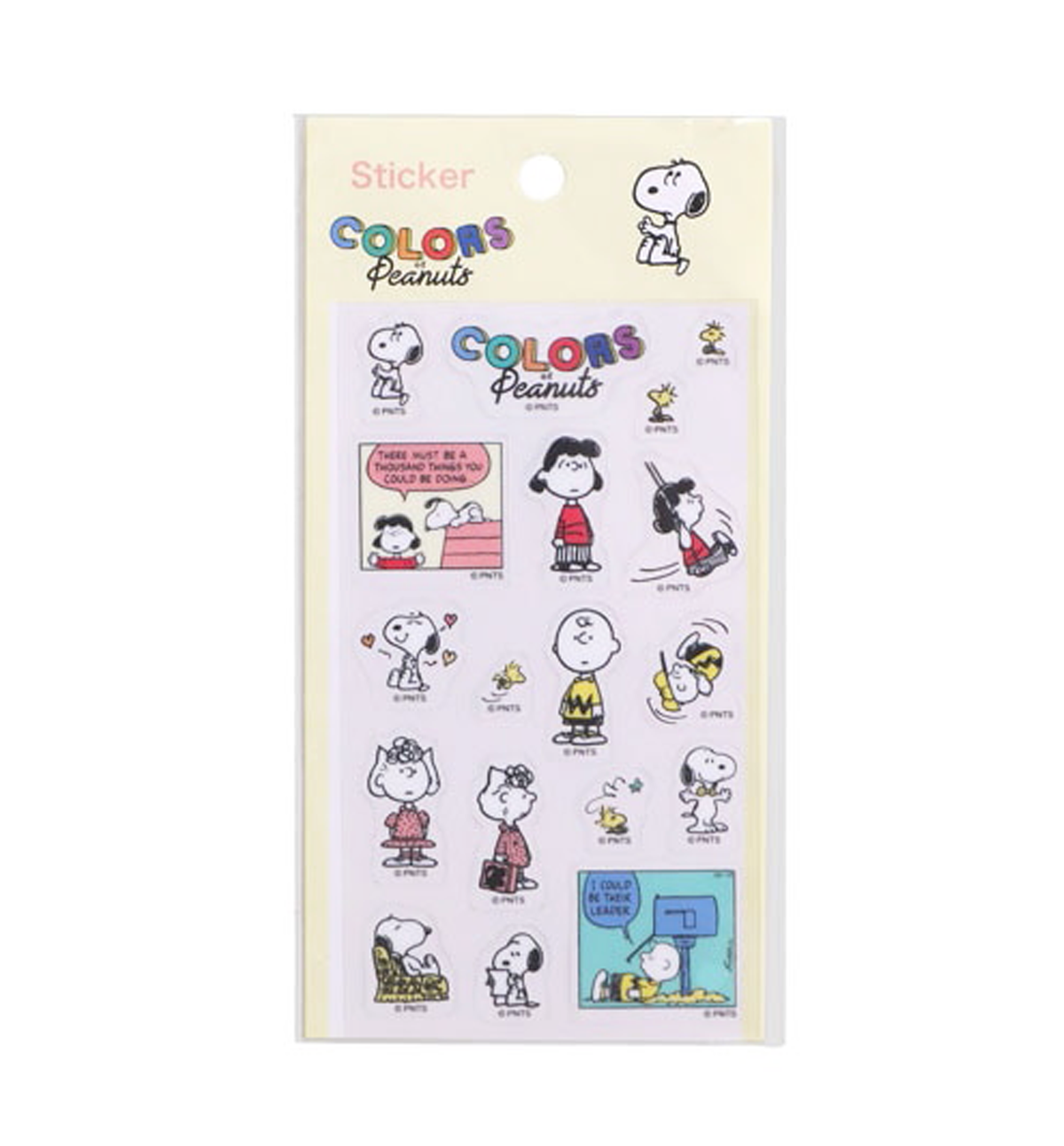 Peanuts Snoopy Take Care Sticker [Yellow]
