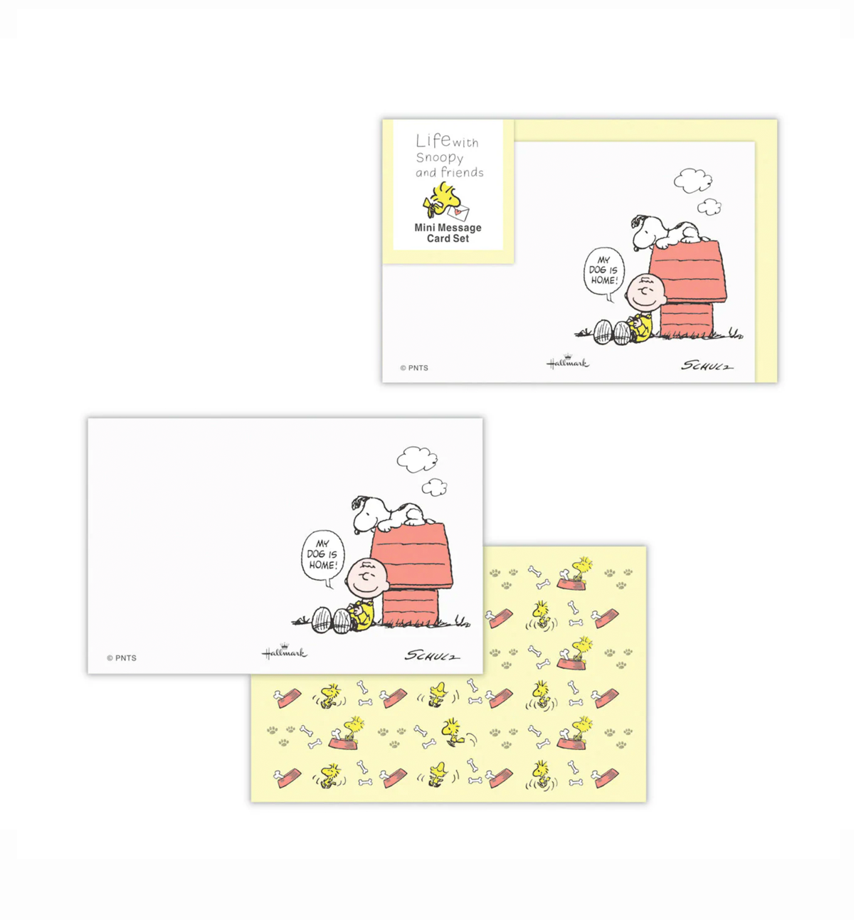 [JAPAN] Life With Snoopy & Friends Mini Message Card Set [Yellow]