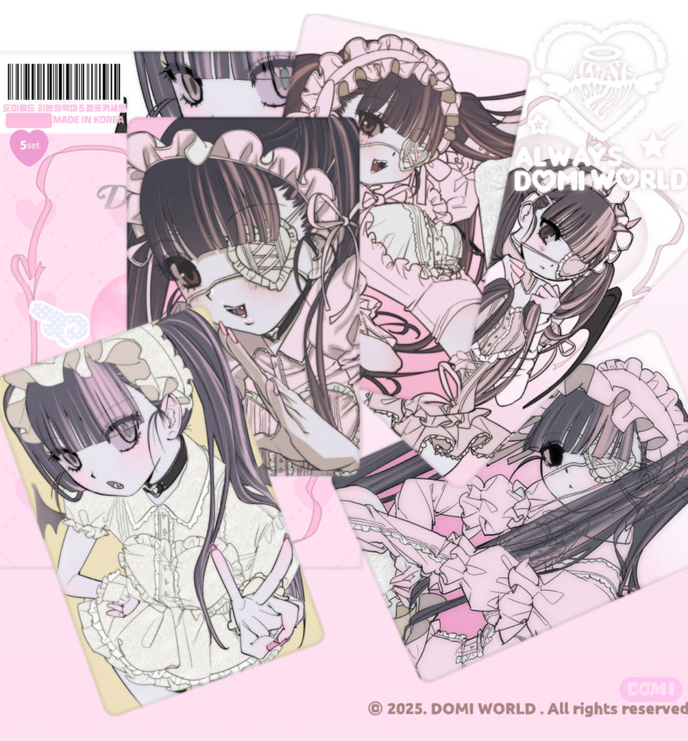 Domi World Ribbon Devil Photocard Set