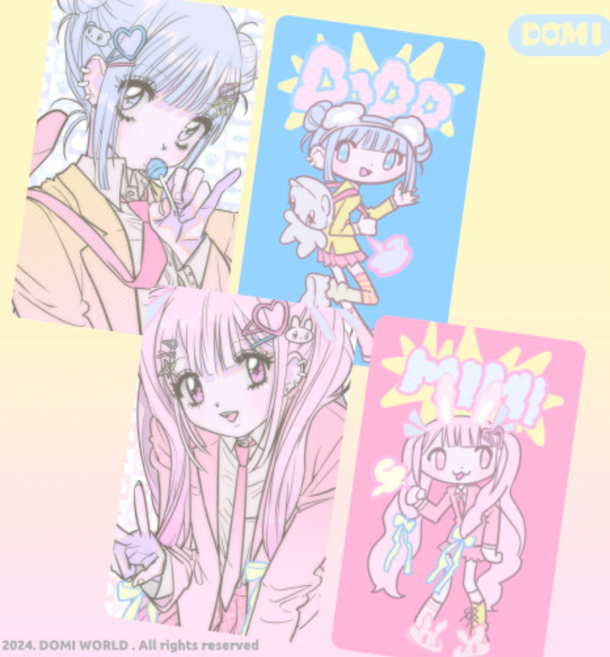 Domi World Dodo & Mimi Student Photocard Set