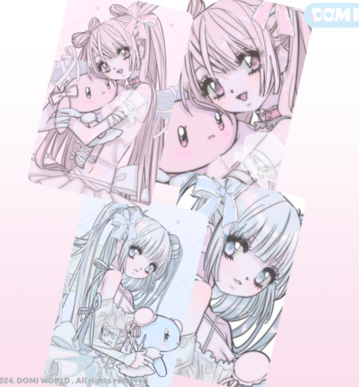 Domi World Angel Dodo & Mimi Photocard Set