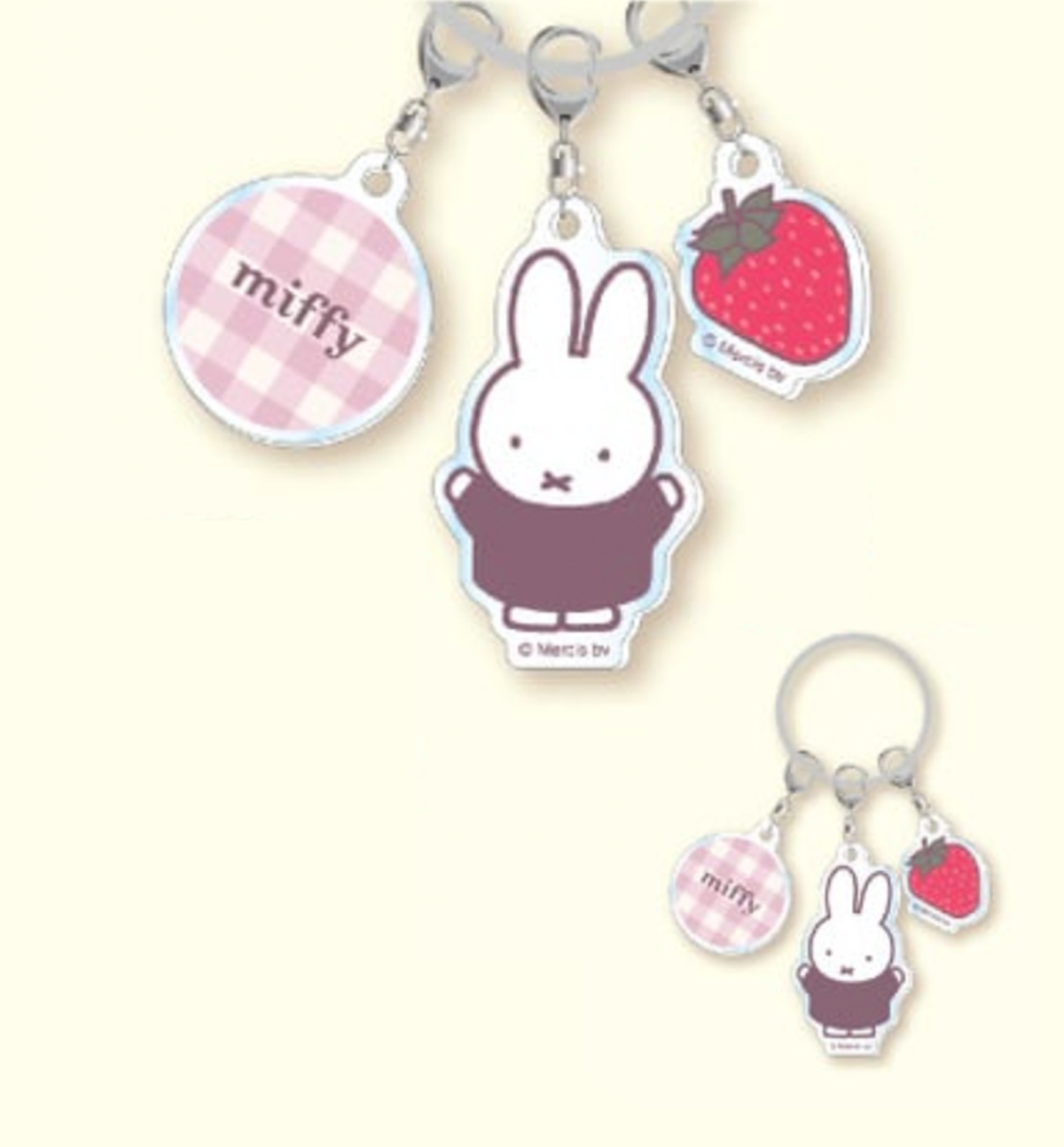 Miffy Acrylic Keyring [Strawberry Chocolate]