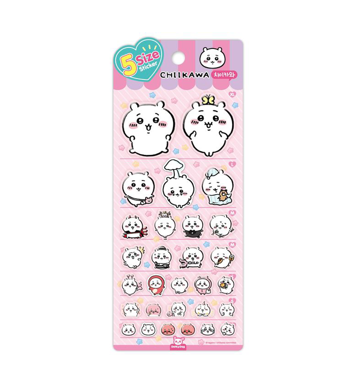 Chiikawa 5 Size Sticker [Pink]