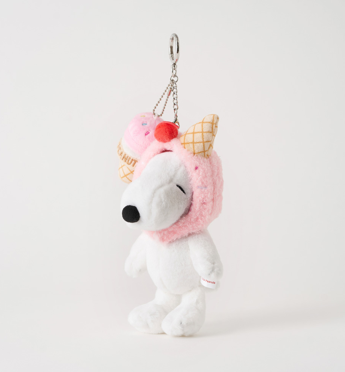 Peanuts Snoopy Strawberry Ice Cream Plush Keyring [16cm]