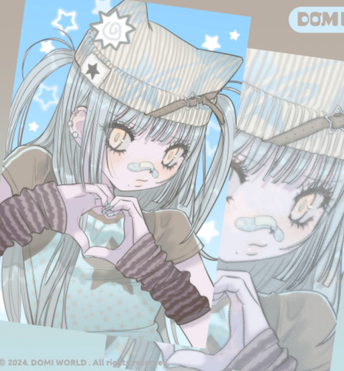 Domi World Sky Kamaboko Postcard [Heart]