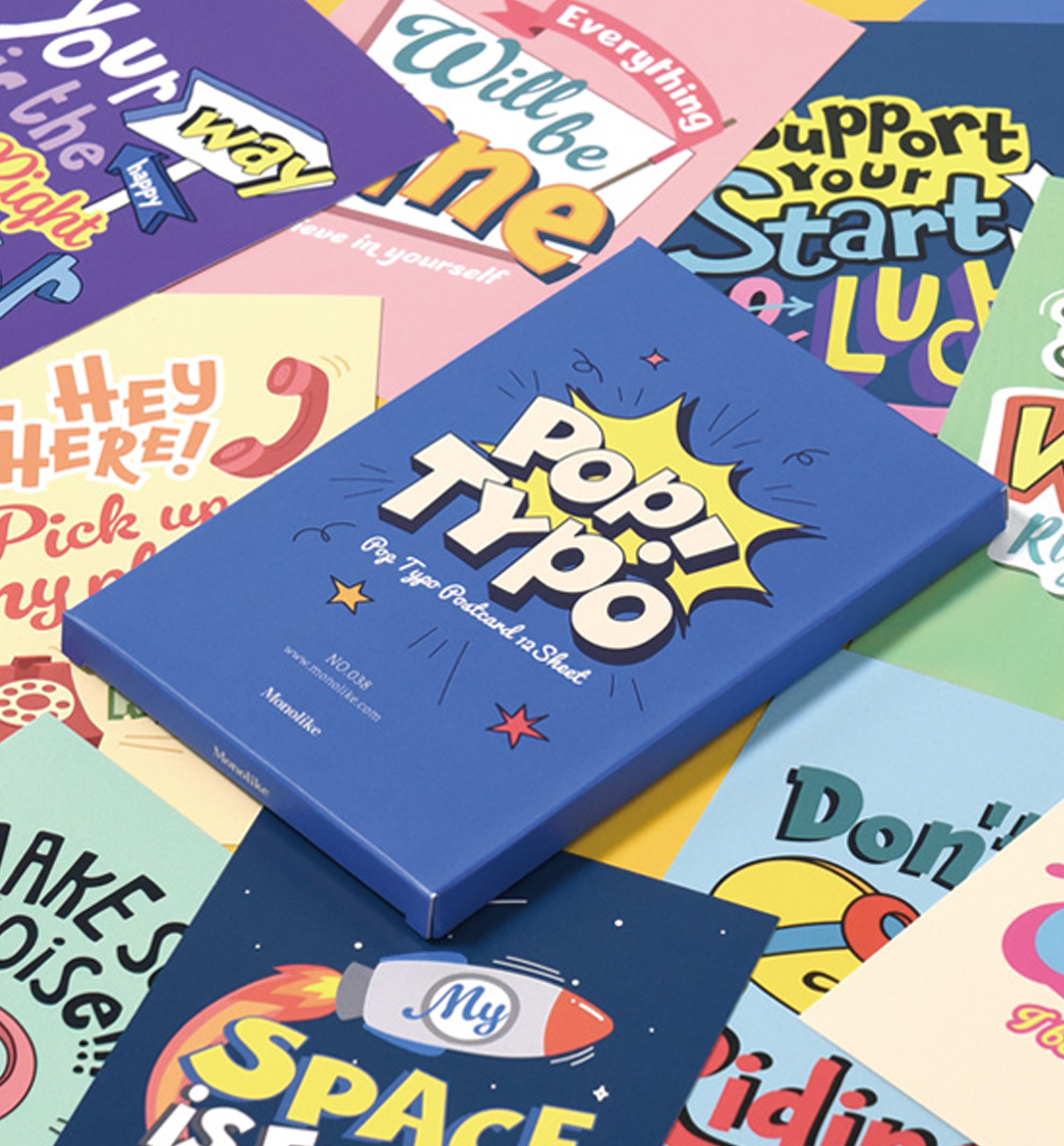 Pop! Typo Postcard Set