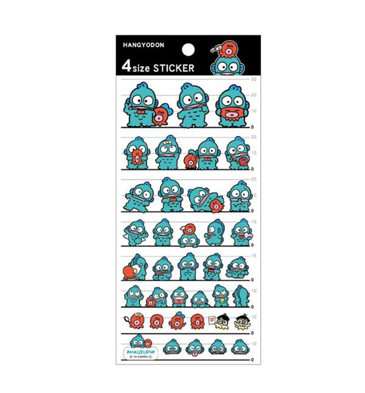 Sanrio 4 Size Sticker [Hangyodon]