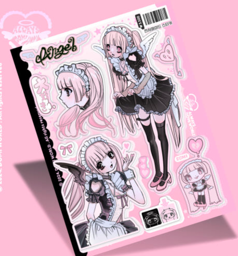 Domi World Angel Maid Sticker