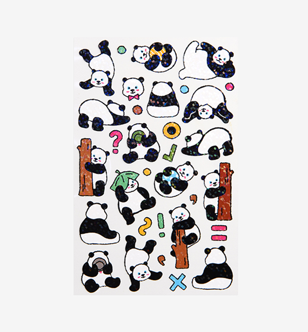 Panda Line Hologram Sticker