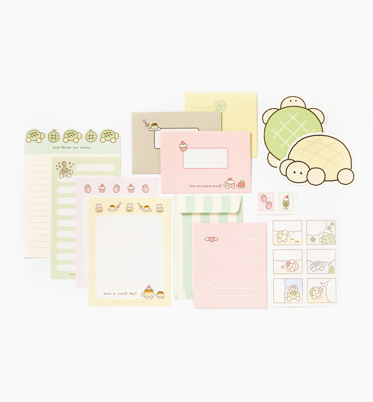 Cute Turtle Letters & Envelopes Set