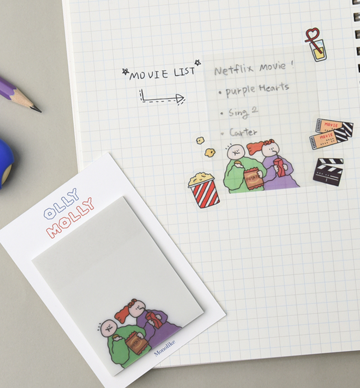 Olly Molly Tracing Paper Sticky Note