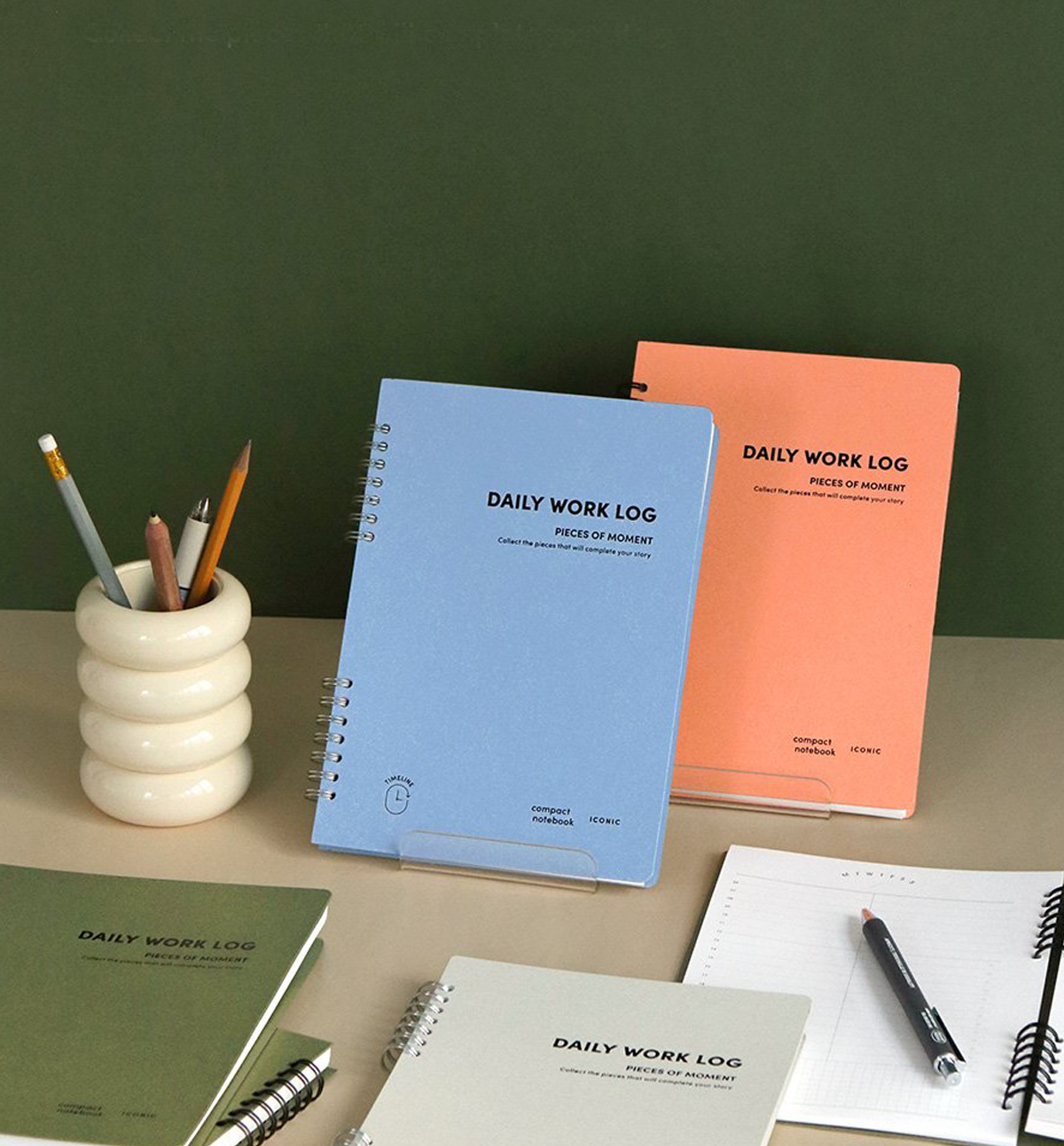 A5 Compact Daily Work Log Notebook [4 Colors]