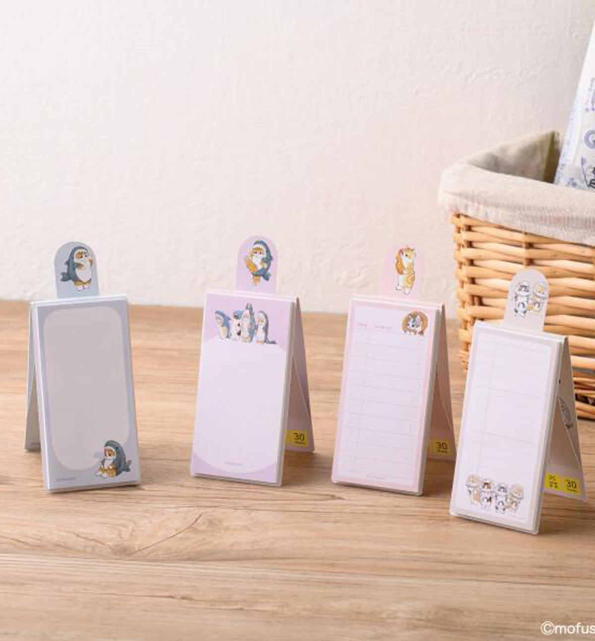 Mofusand Sticky Notes Stand [Cat / Hamburger]