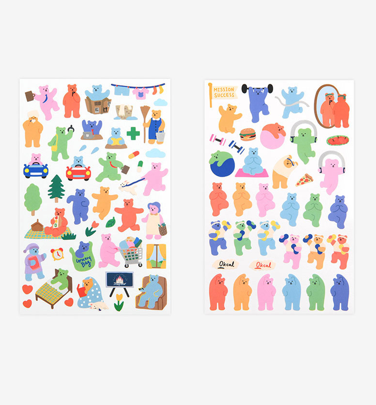 Jelly Bear Sticker Set [12 Sheets]